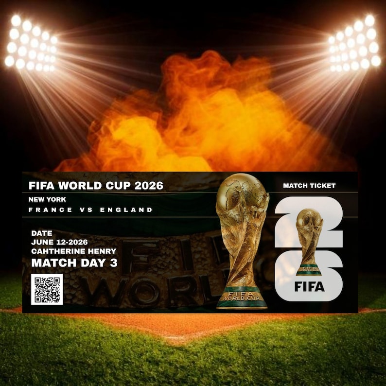 Customized World Cup 2026 Ticket | Matchday Ticket | Editable Birthday ...
