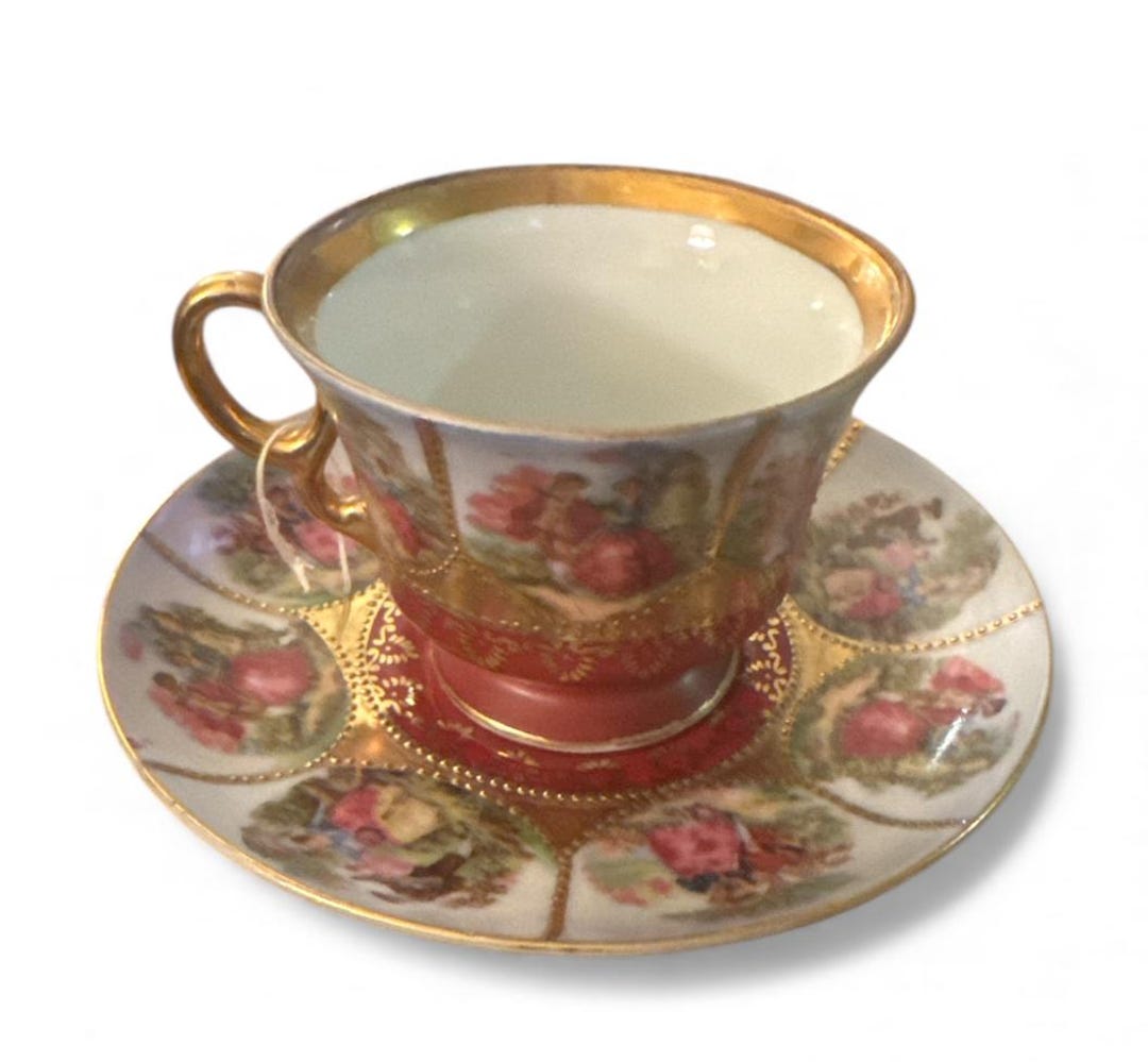 STW Bavaria Germany Teacup,saucer and Bread Plate 22K Fragonard Love ...
