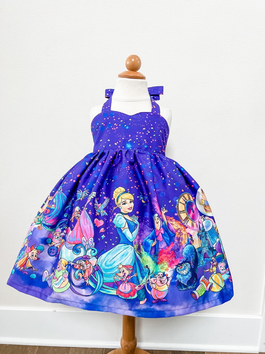 Technicolor Cinderella Dress Custom Fabric Dress A Dream is a Wish ...