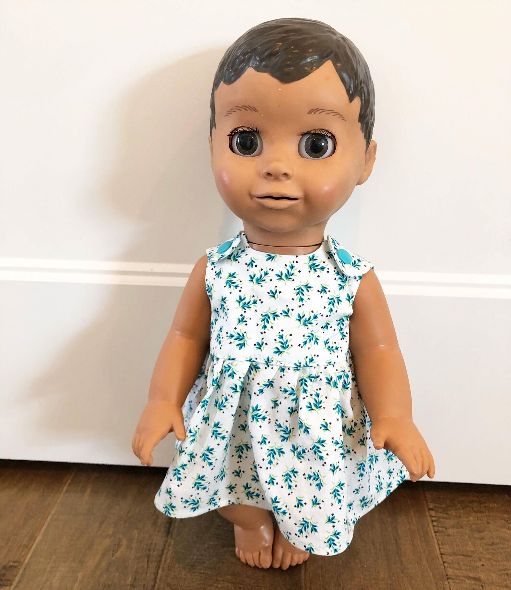 Luvabella Doll Clothes Luvabella Doll Dress Aqua Floral Etsy