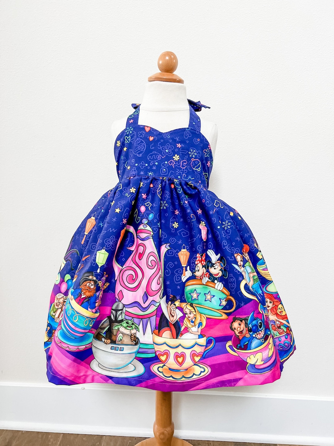 Tea Cup Party Dress Custom Fabric Dress - Etsy