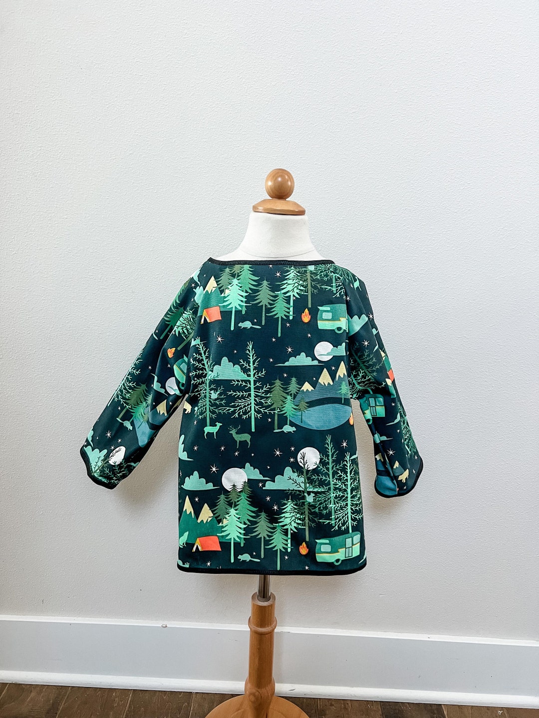 Camping Canvas Art Smock, Art Cover, Craft Smock, Long Sleeve Smock ...