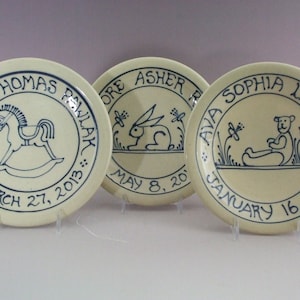 Ceramic Commemorative Plate Personalized Child Birth Plate - Etsy