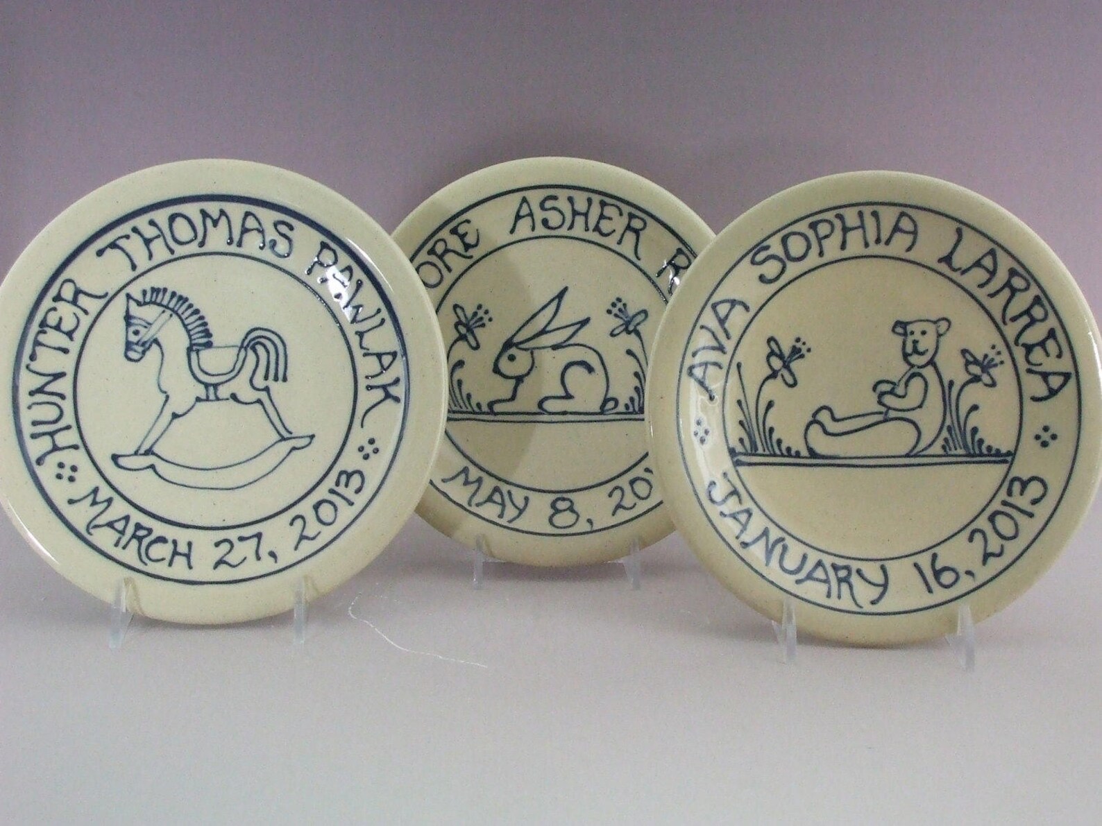 7 Personalized Child Birth Plate Baby Gift New Baby - Etsy