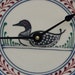 9 Large Stoneware Clock Loon With Red Accents and Green - Etsy