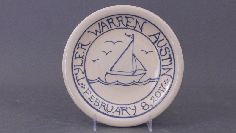 7 Ceramic Personalized Commemorative Plate Child's | Etsy