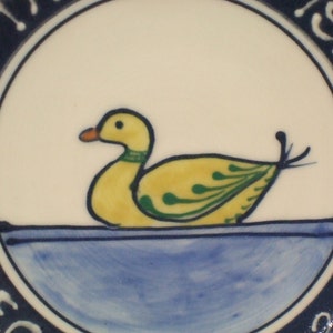 Personalized Child Birth Plate Baby Gift New Baby Yellow Duck Deluxe ...