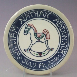 Ceramic Personalized Child's Birth Plate Baby Gift New - Etsy
