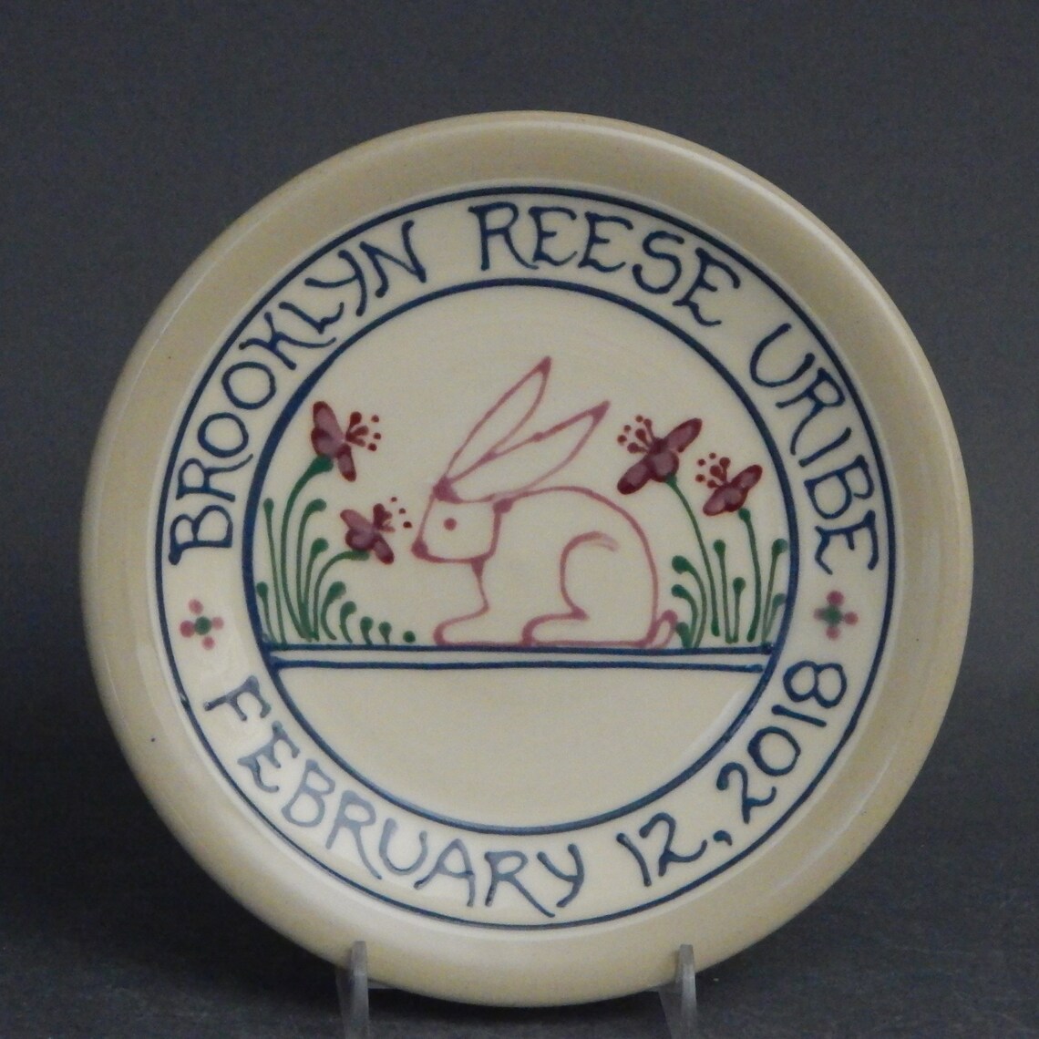 Ceramic Personalized Child's Birth Plate Baby Gift New | Etsy