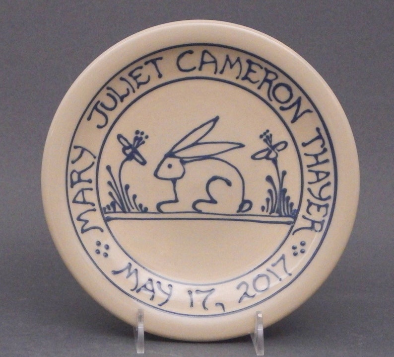 7 Ceramic Personalized Commemorative Plate Child's | Etsy