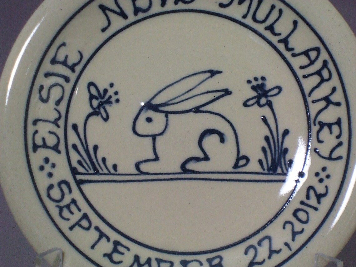 Ceramic Commemorative Plate Personalized Child Birth Plate | Etsy