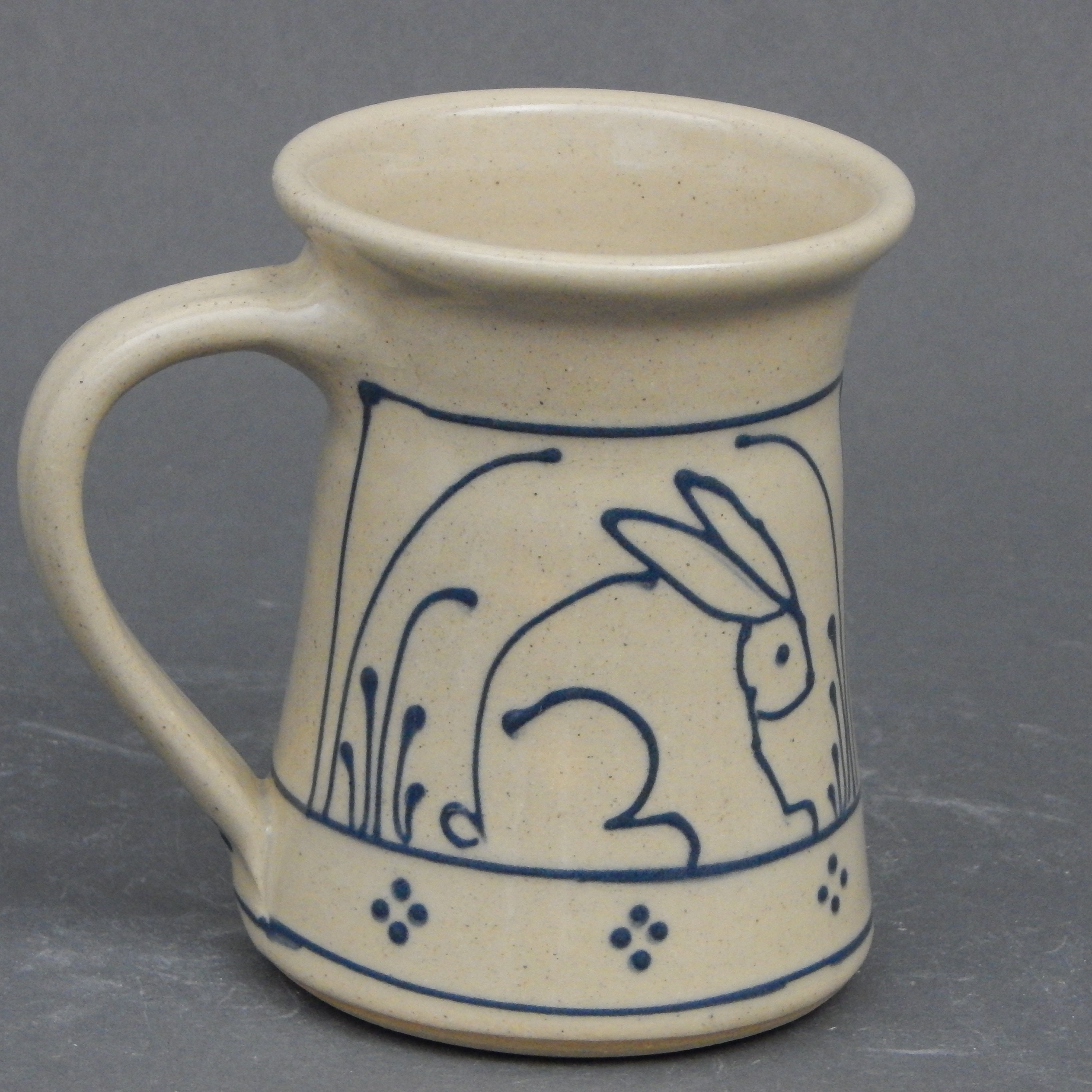 Stoneware Coffee or Tea Mug Blue Bunny Rabbit Design - Etsy