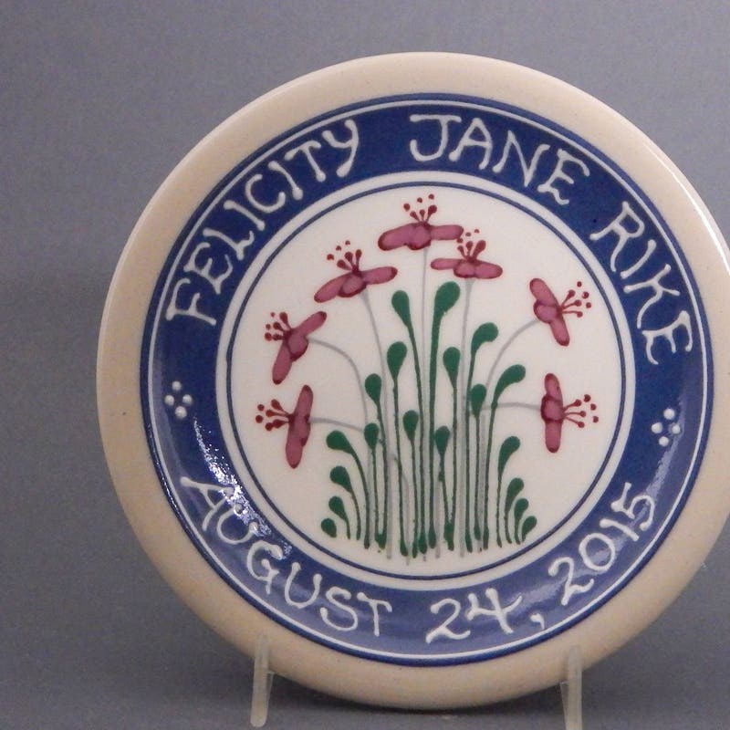 Ceramic Flower Plate - Etsy