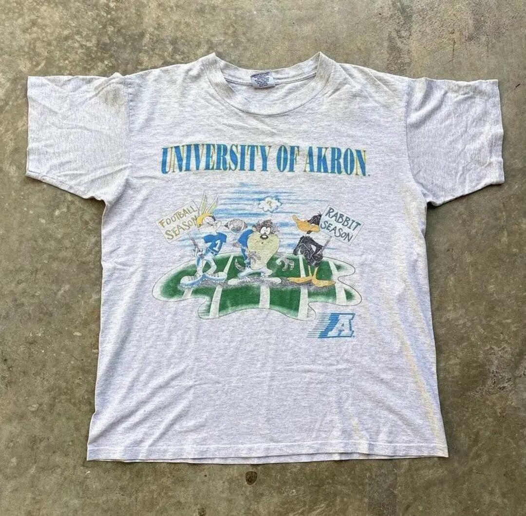 Vintage 1998 Looney Tunes University of Akron Football T-shirt - Rare ...