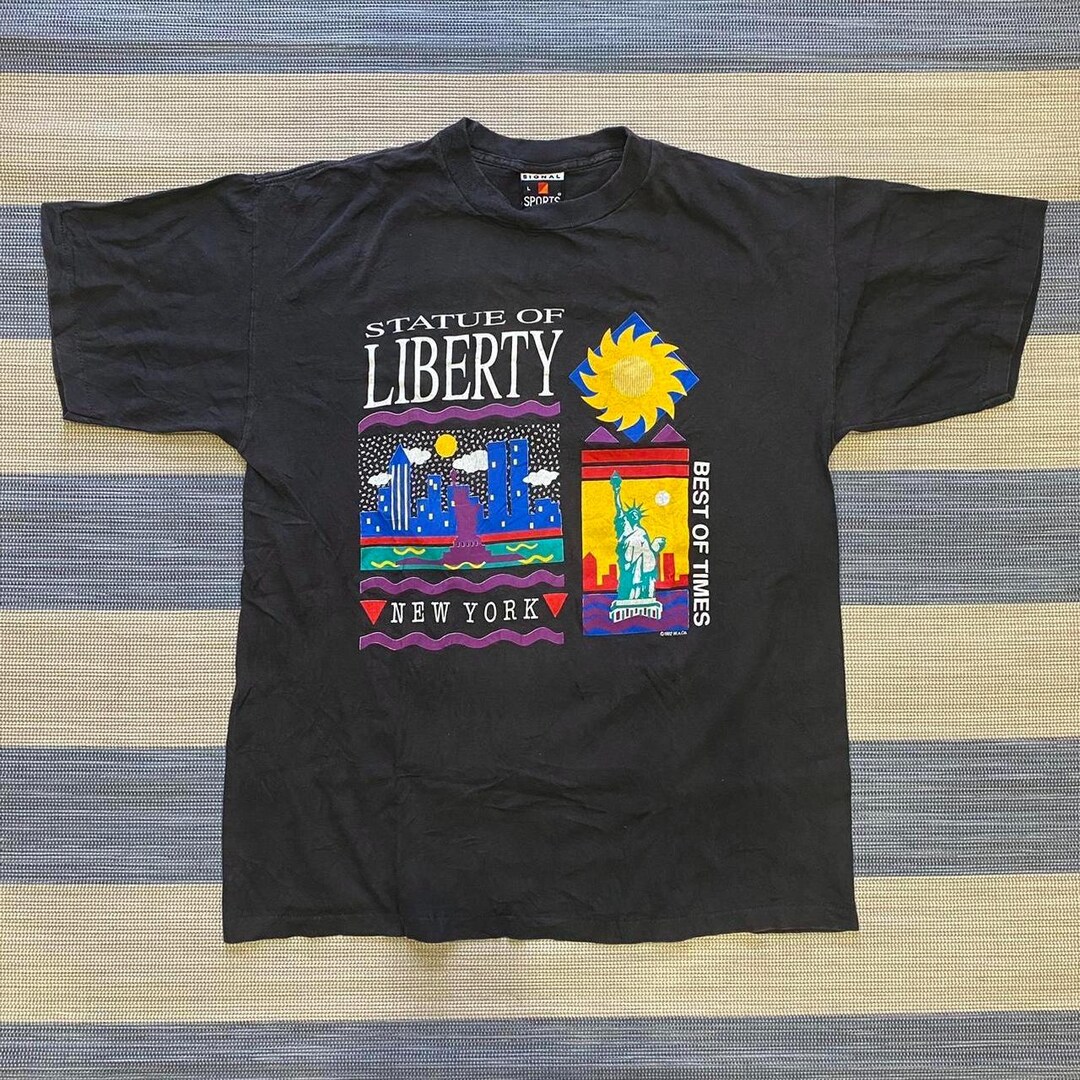 Vintage 1992 Statue of Liberty T-shirt (DDP / No Import Fees) - Etsy