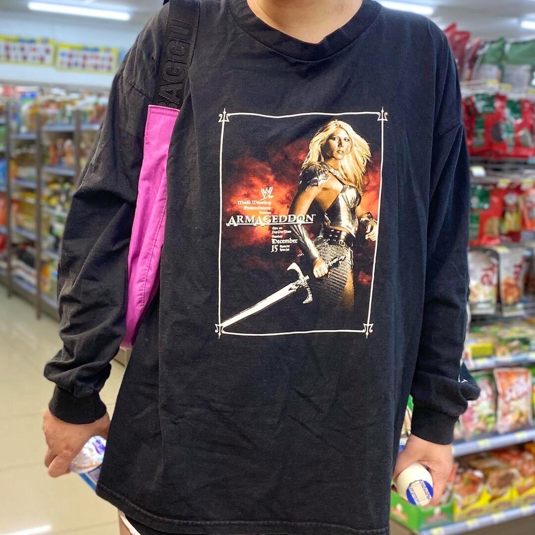 Vintage WWE Torrie Wilson 2002 – Armageddon Wrestling Event Tee - Etsy