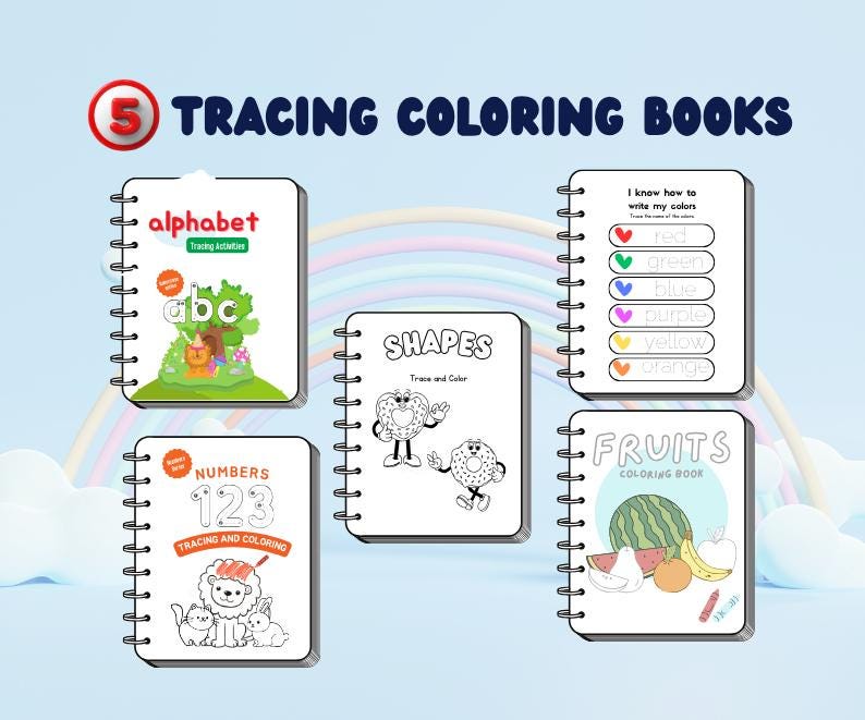 Toddler Tracing, Coloring Printable Bundle – Alphabet Worksheets ...