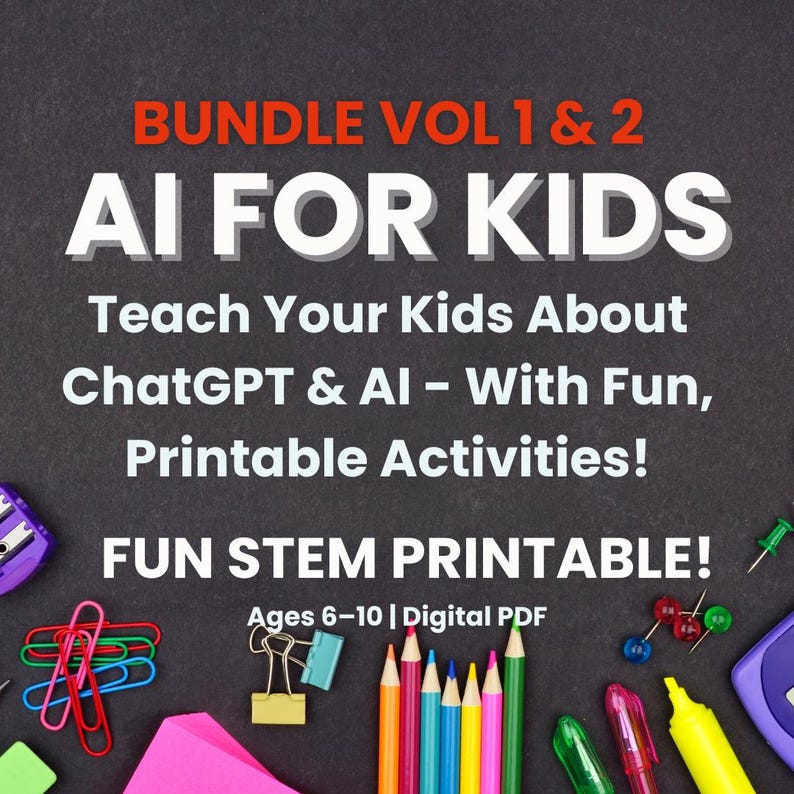 AI for Kids Bundle | Digital Learning Workbook | Homeschool | Tech ...