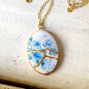 Handmade Kintsugi Necklace: Gold Repair Art, Resilience Jewelry - Etsy
