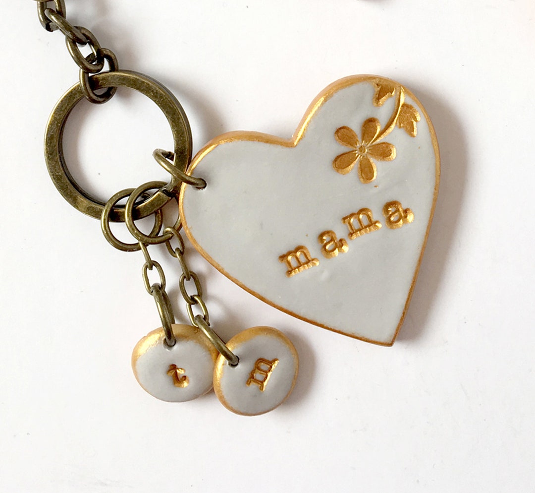 Heart Keychain for Mom, Nana, Nonna, Oma, Grandma, Grammy, Aunt, Kids ...