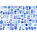 Abstract Ocean Painting, Cobalt Blue Watercolor, Blue Watercolorprint ...
