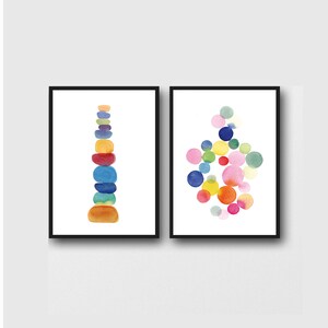 Baby Boy Nursery Wall Art, Set of 2 Colorful Prints Children's Wall Art ...