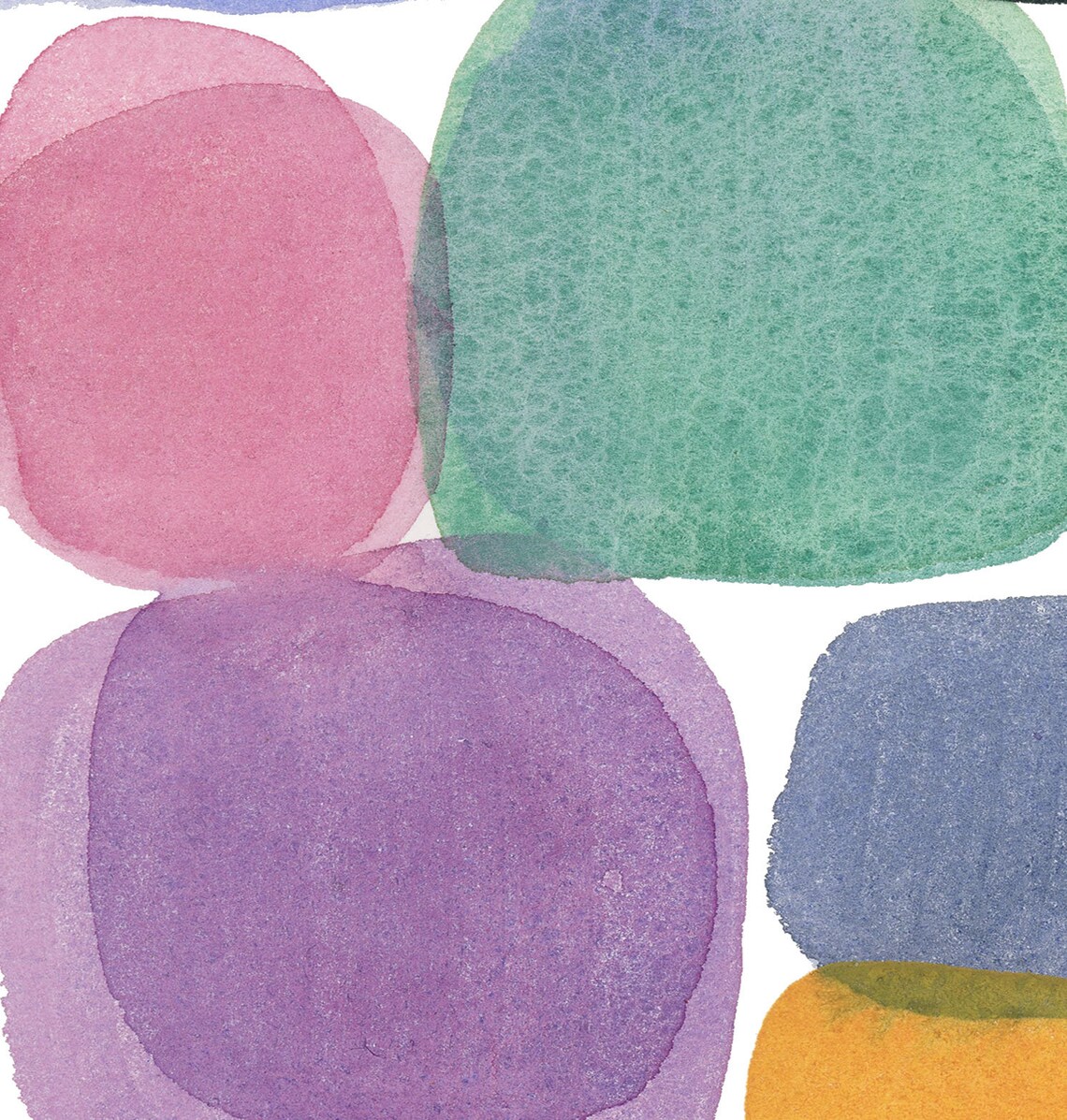 Colorful Watercolor Painting Color Blocks Abstract - Etsy