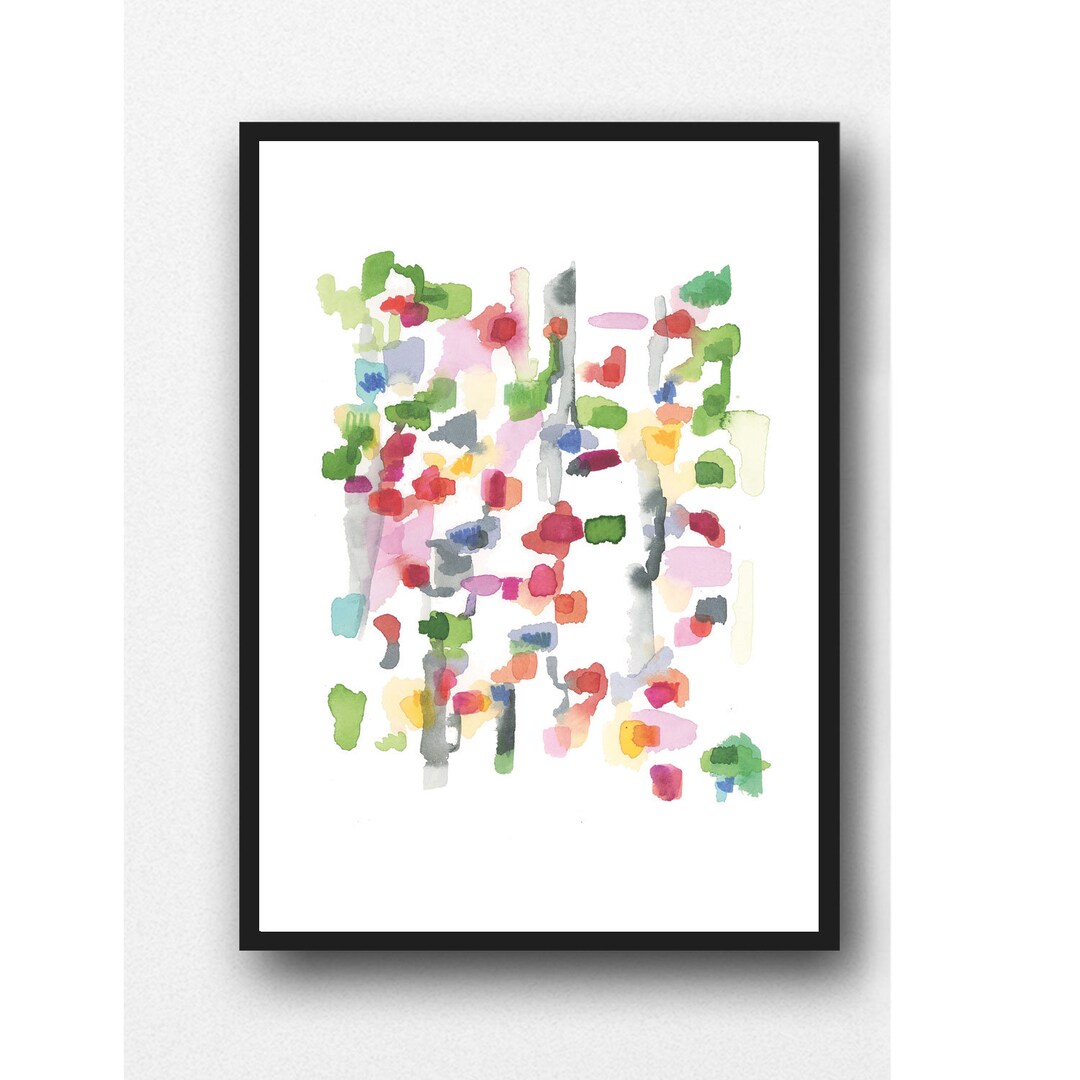 Bright Colorful Artwork, Giclee Art Print 8 X 10, Modern Livingroom ...