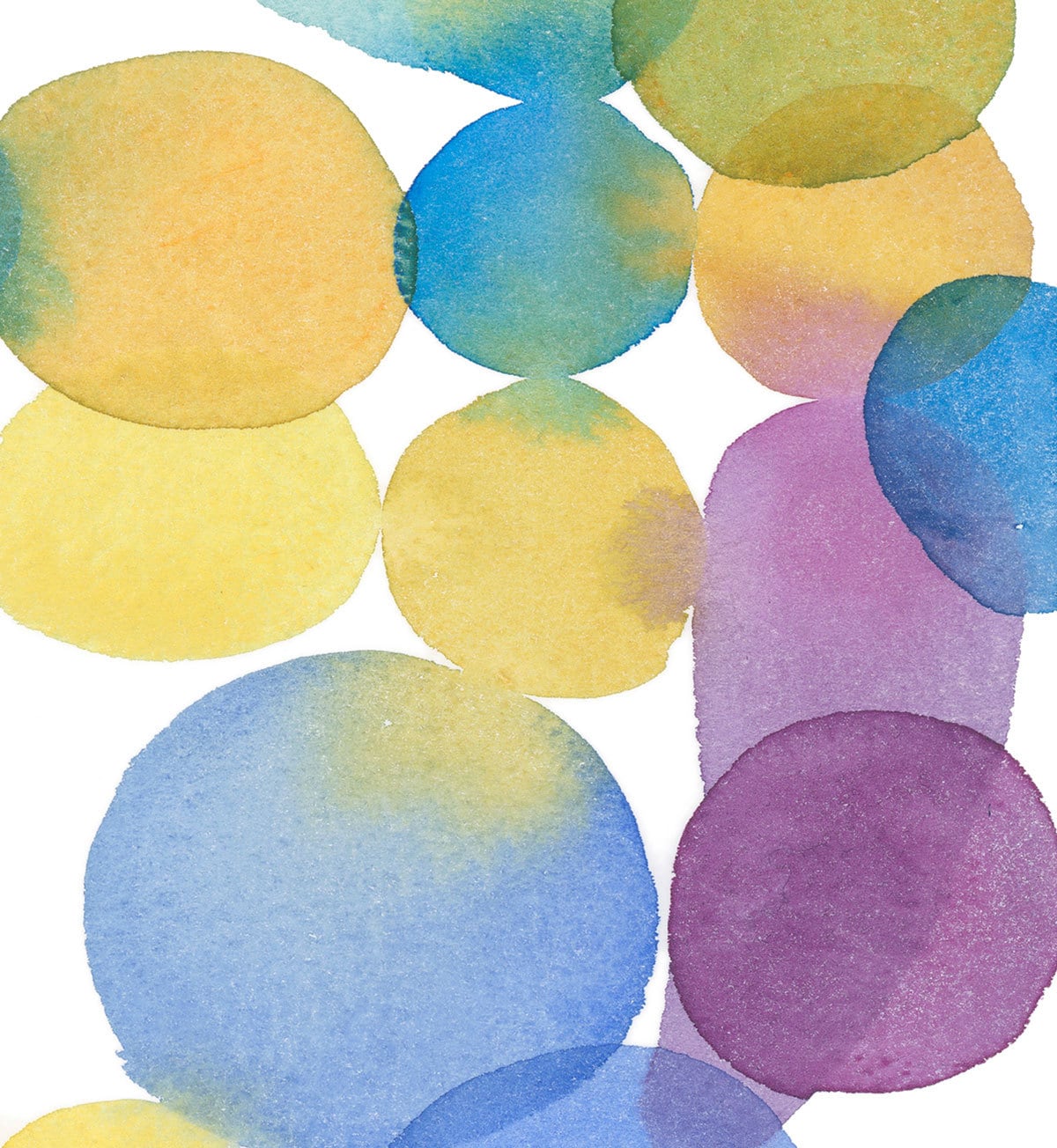 Abstract Watercolor Painting Colored Dots Ultra Violet | Etsy