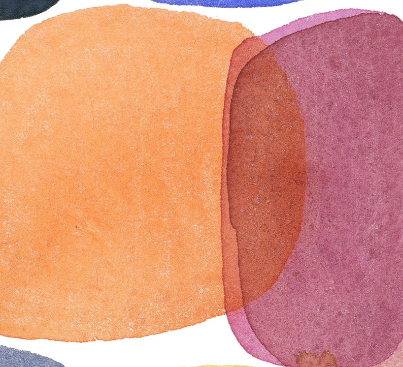 Colorful Watercolor Painting Color Blocks Abstract - Etsy