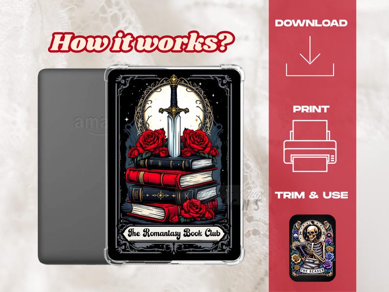 Romantasy Book Club Kindle Insert | Booktok, Dark Romance (digital ...