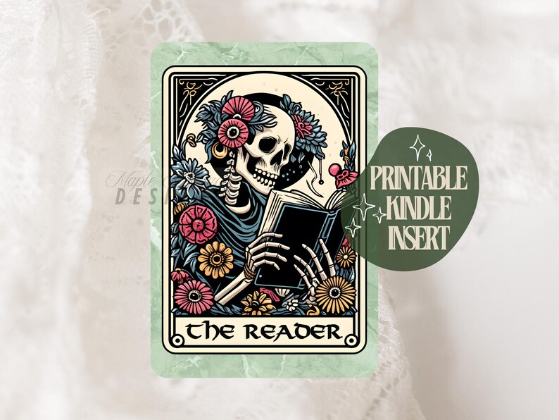 The Reader Kindle Insert for Booktok Girls | Digital Download | Kindle ...