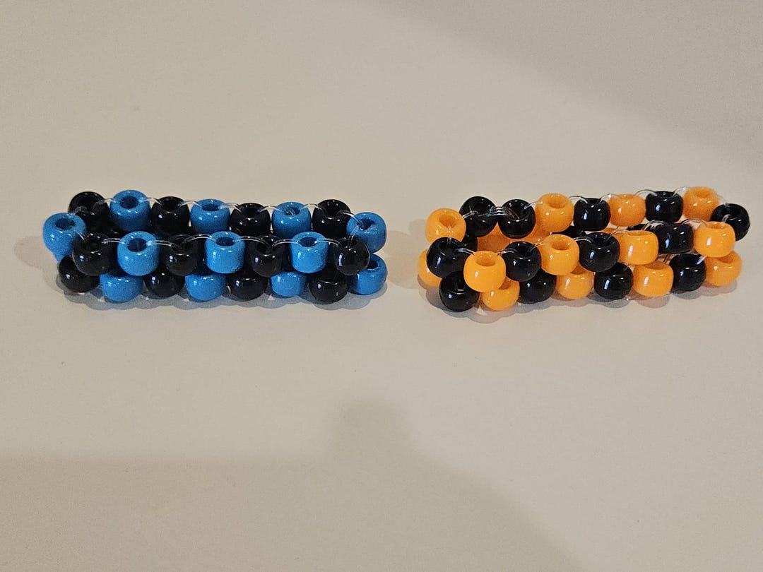 Blue and Orange Kandi Ladder Stich - Etsy