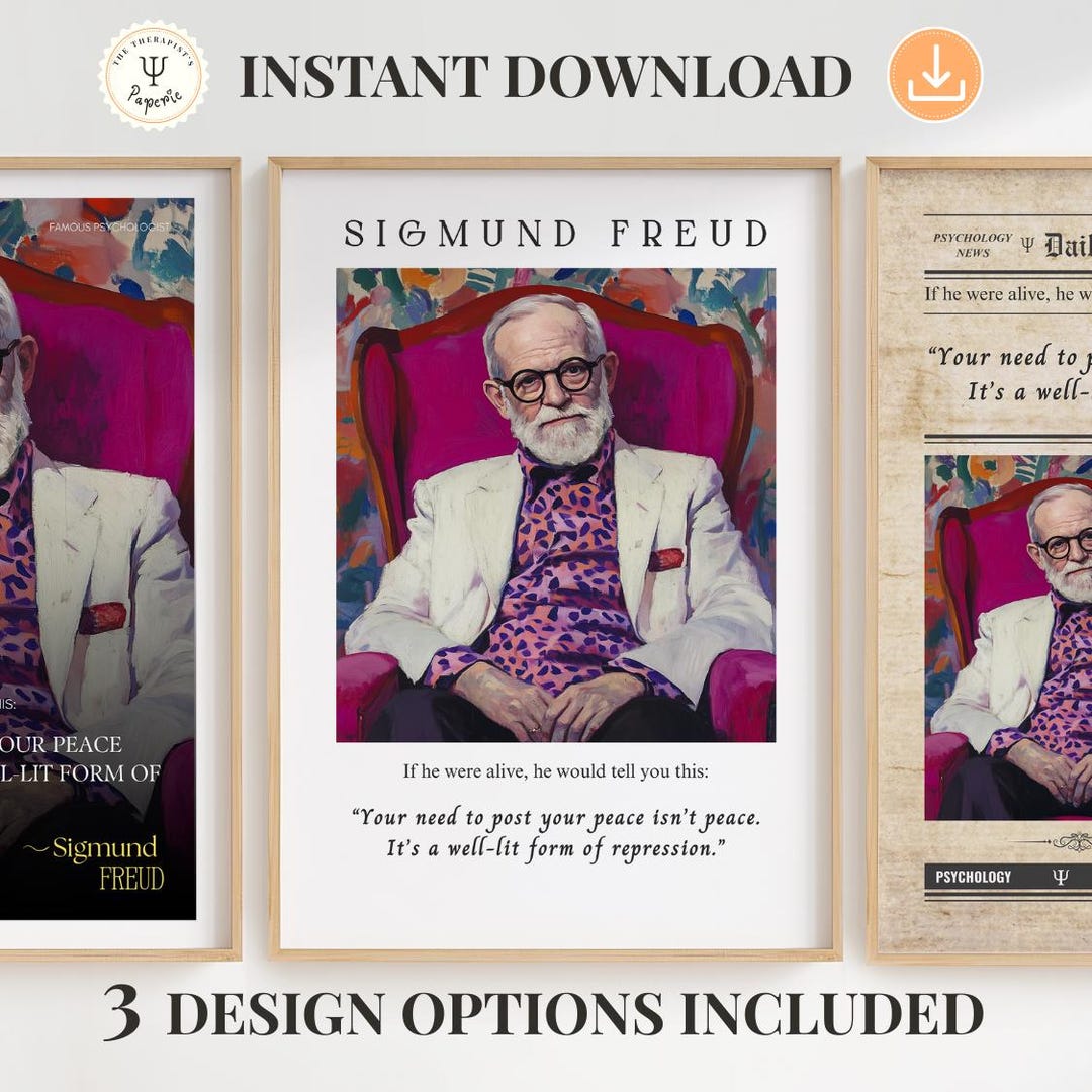 Funny Freud Psychology Poster: Therapy Office Art (digital Download) - Etsy