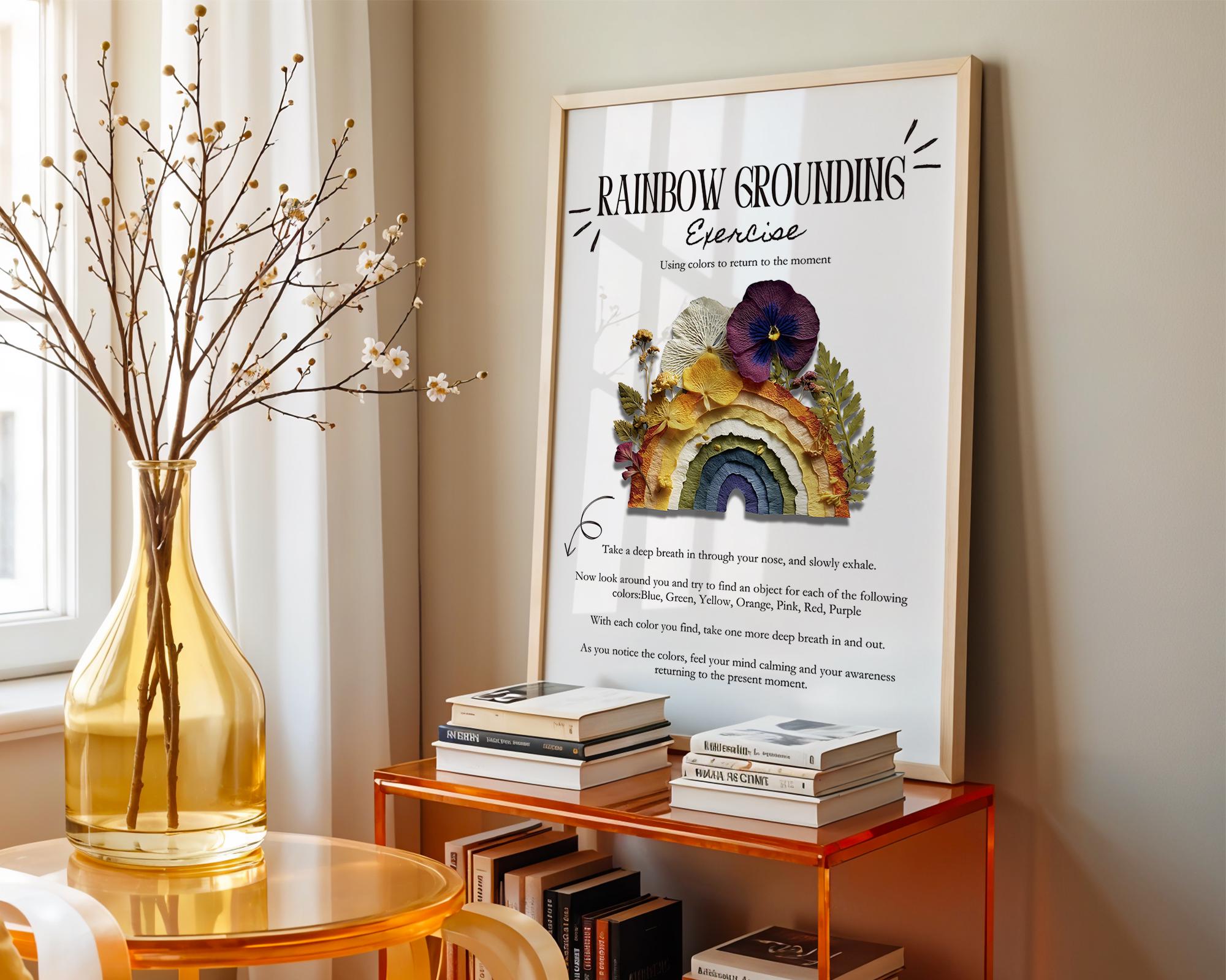 Rainbow Grounding: Calming Down Posters, Trendy Wall Art for Therapy ...