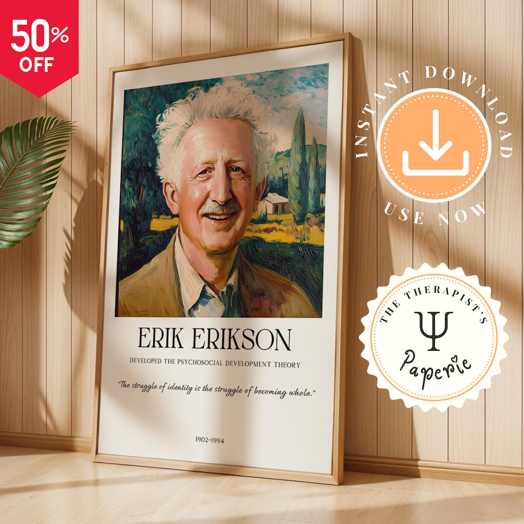 Erik Erikson Portrait Print: Van Gogh Style Psychology Art (digital ...