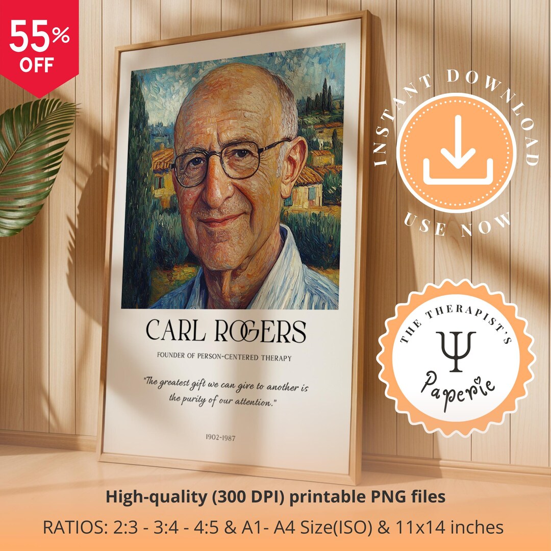 Carl Rogers Wall Art: Psychology Inspirational Quote, Trendy Wall Art ...