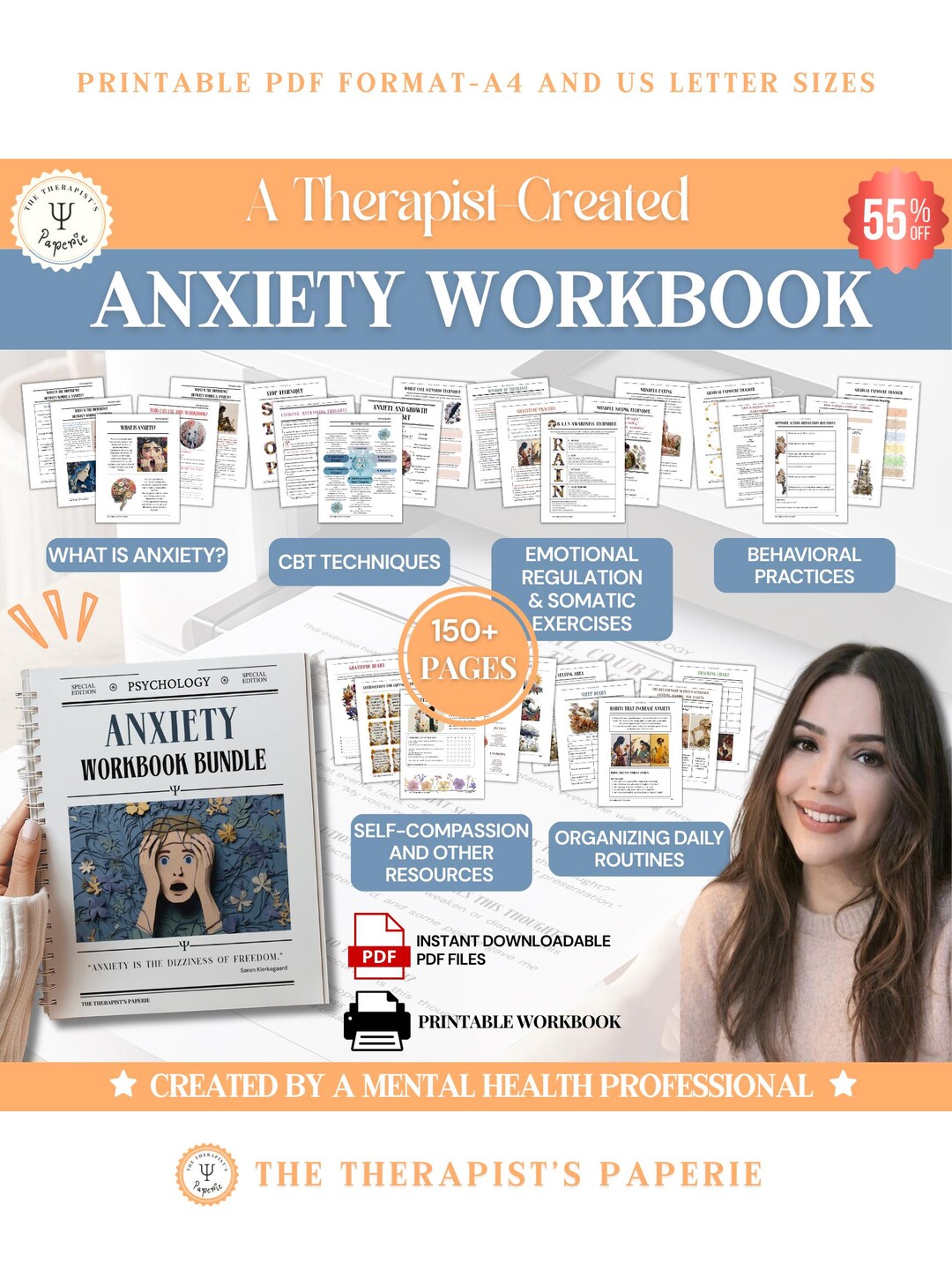Anxiety Workbook Mega Bundle: Anxiety Toolkit, Managing Anxiety ...