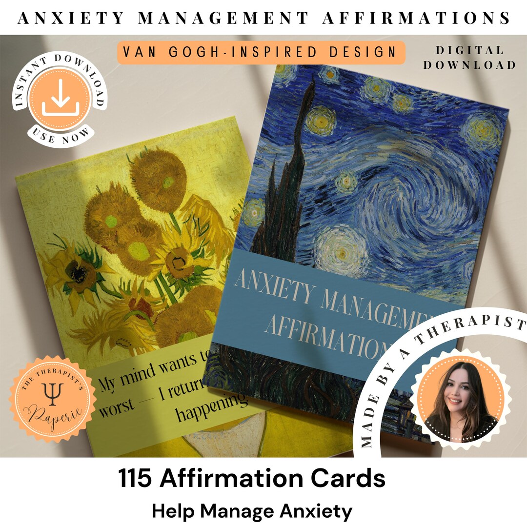 Anxiety Affirmation Cards: CBT & ACT Therapy Tools (PDF Download) - Etsy