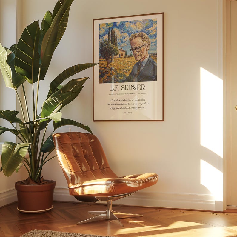 BF Skinner Poster: Psychology Inspirational Quote, Therapy Room Poster ...