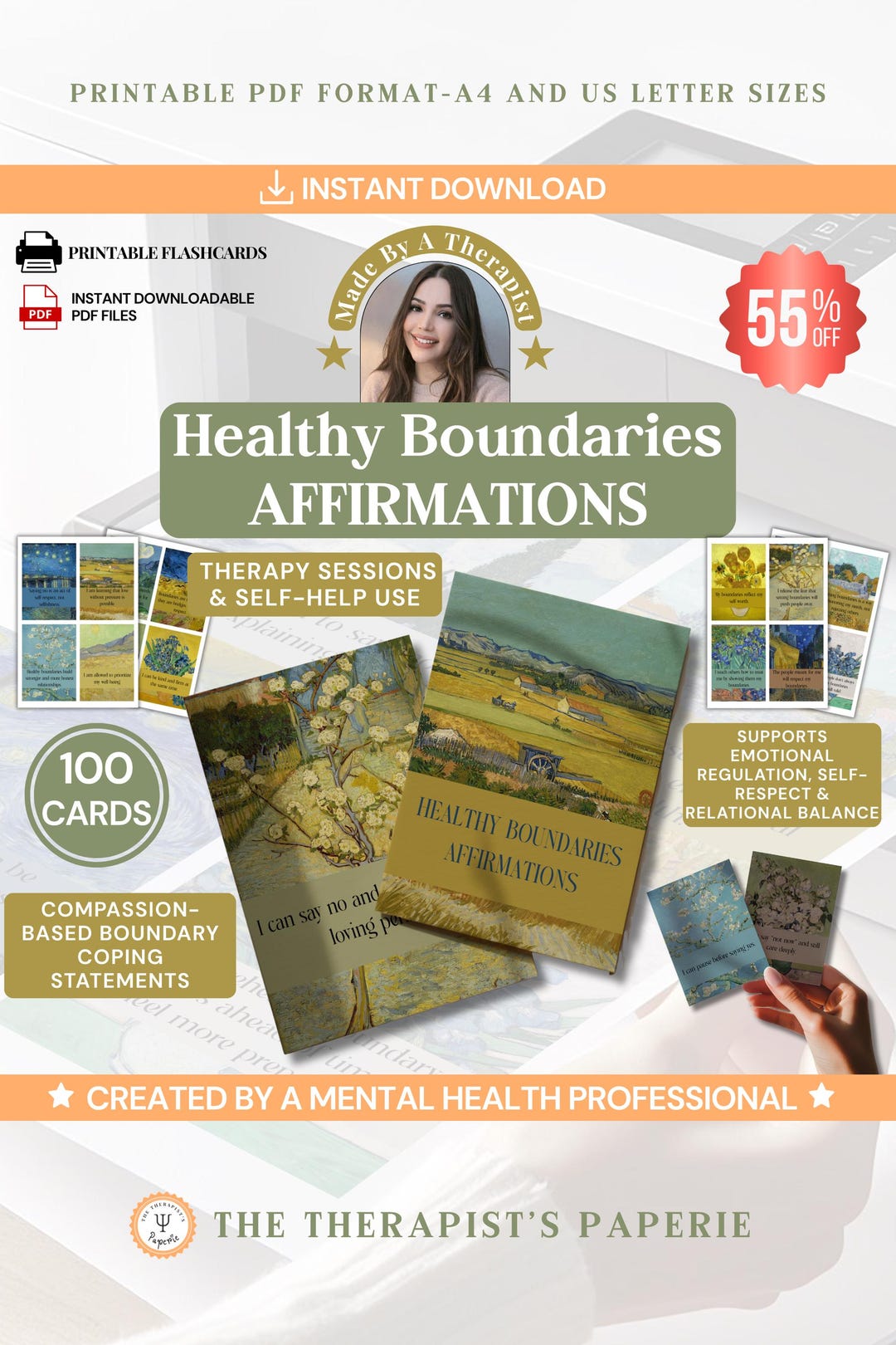 Healthy Boundaries Affirmation Cards: Boundary Setting, Relationship ...