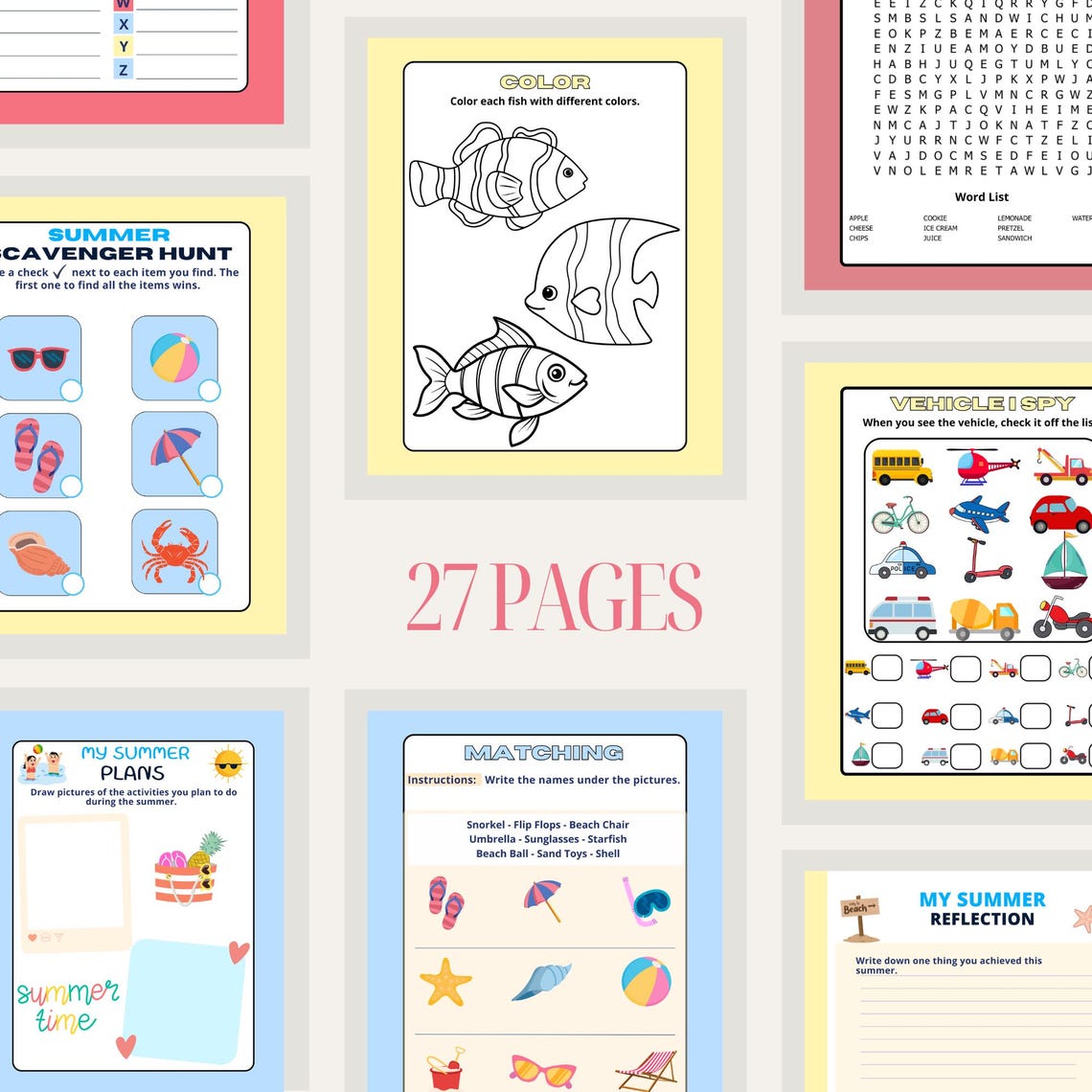 Road Trip Games, Travel Activities, Road Trip Games Bundle, Kids Travel ...