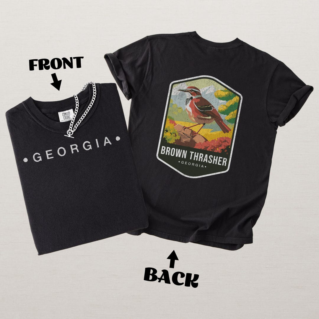 Georgia State Bird Souvenir Tee, Comfort Colors Graphic Tee - Etsy