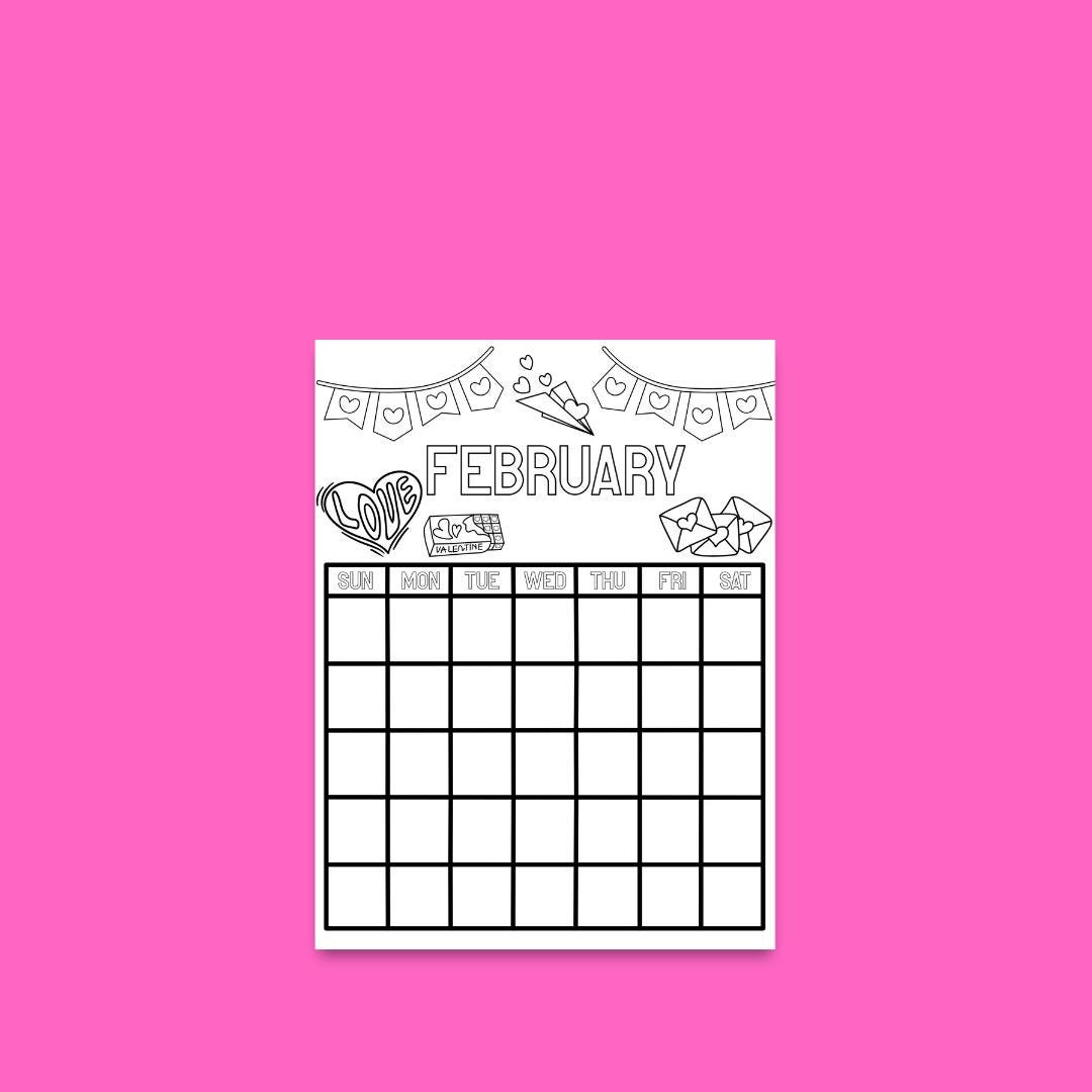 Printable Blank Student Calendar | Kids Learning Calendar | Teacher ...