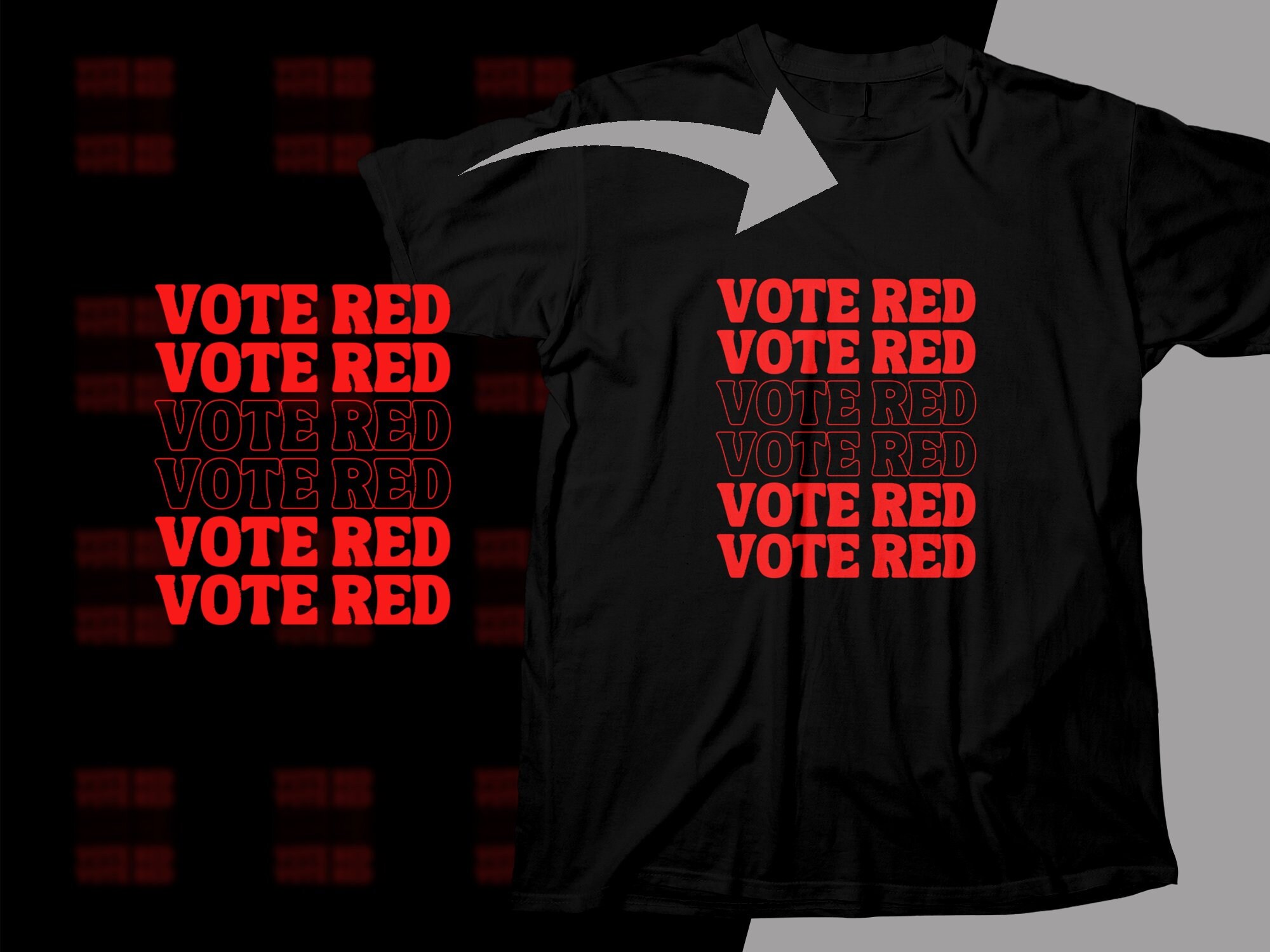 Vote Red Digital SVG Cut File, Instant Download, Political Campaign ...