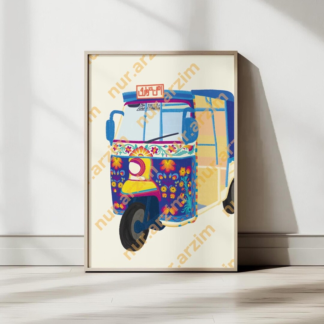 Rickshaw Print, Pakistani Print, Desi Rickshaw - Etsy