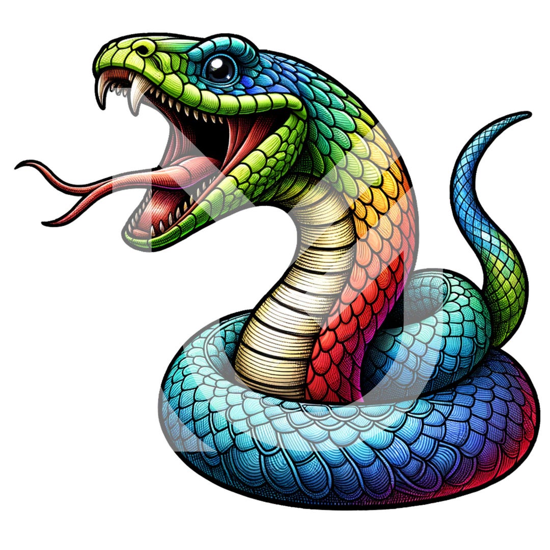 Chromatic Snake: Rainbow Snake Kids T-shirt, Cute & Colorful Serpent ...