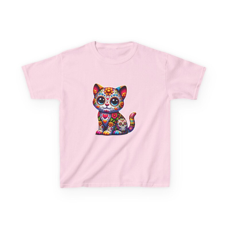 Día De Los Gatitos: Dia De Los Muertos Kitten Kids T-shirt - Colorful ...