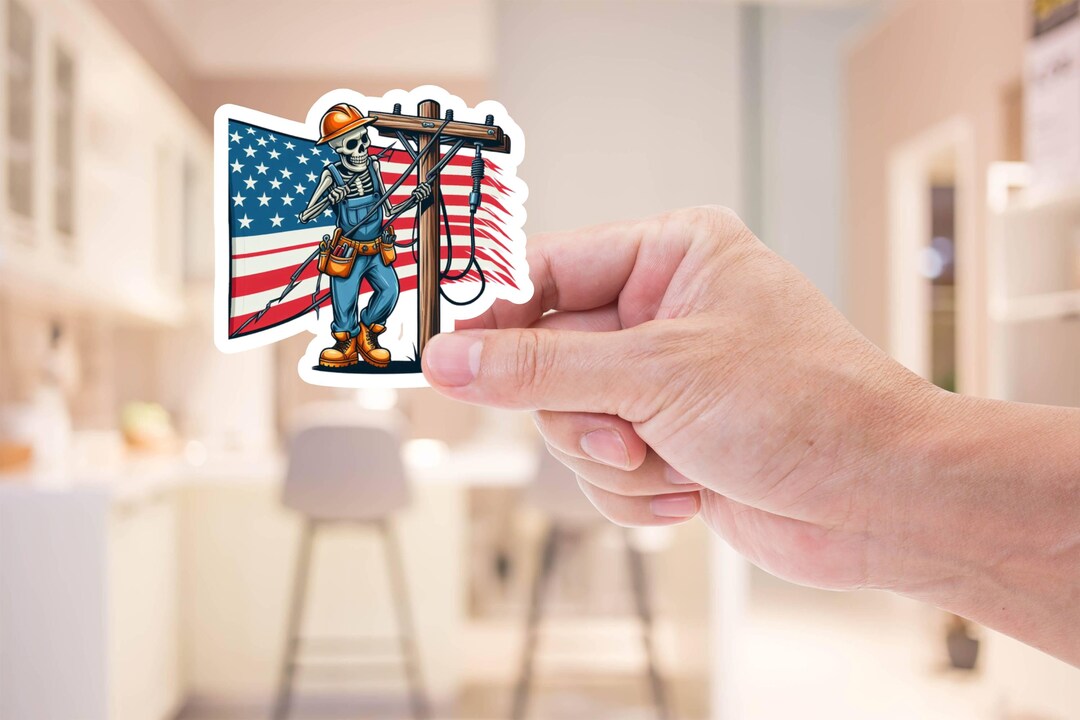 Lineman Sticker, Blue Collar Sticker,blue Collar Electrician,men Gift ...