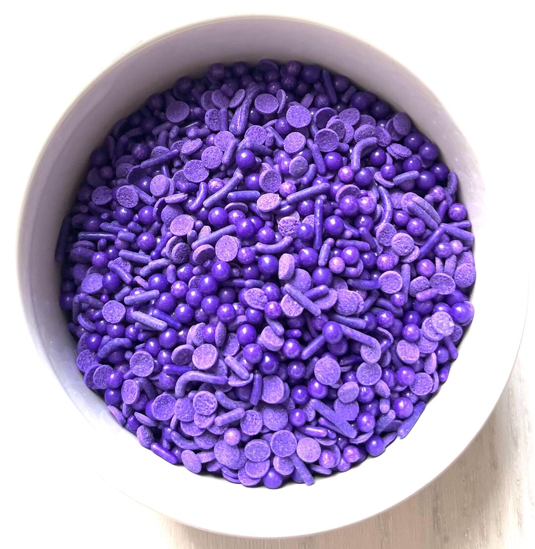 Purple Passion Jimmies Sprinkles Mix! Vibrant Purple Sprinkles Pearls ...